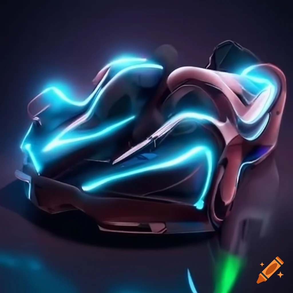 Futuristic robotic race car on Craiyon