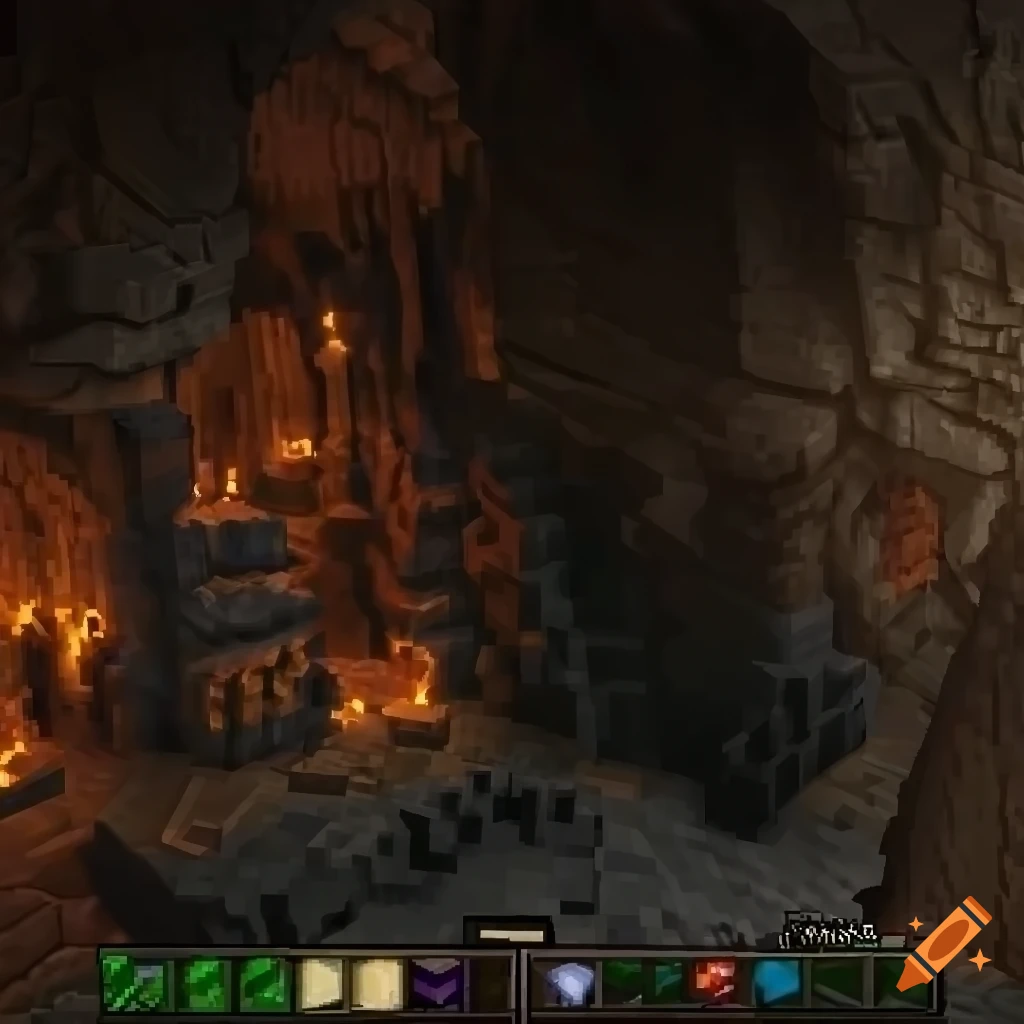 Detailed isometric kit for creating natural cavern terrain