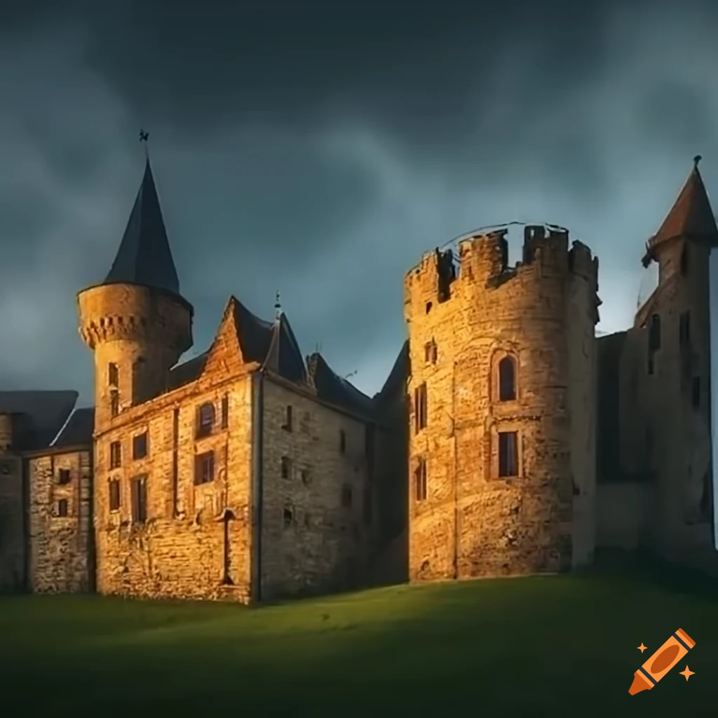 Beautiful castle on Craiyon