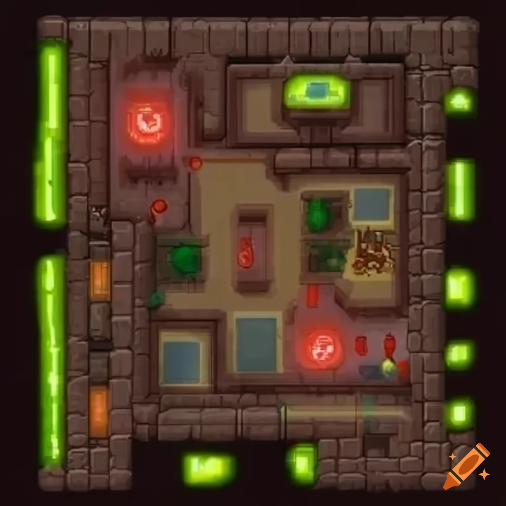 2d game layout map tiles for a platform game