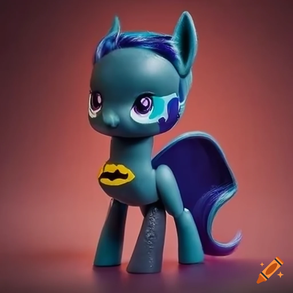 Unique toy of batman and my little pony fusion on Craiyon