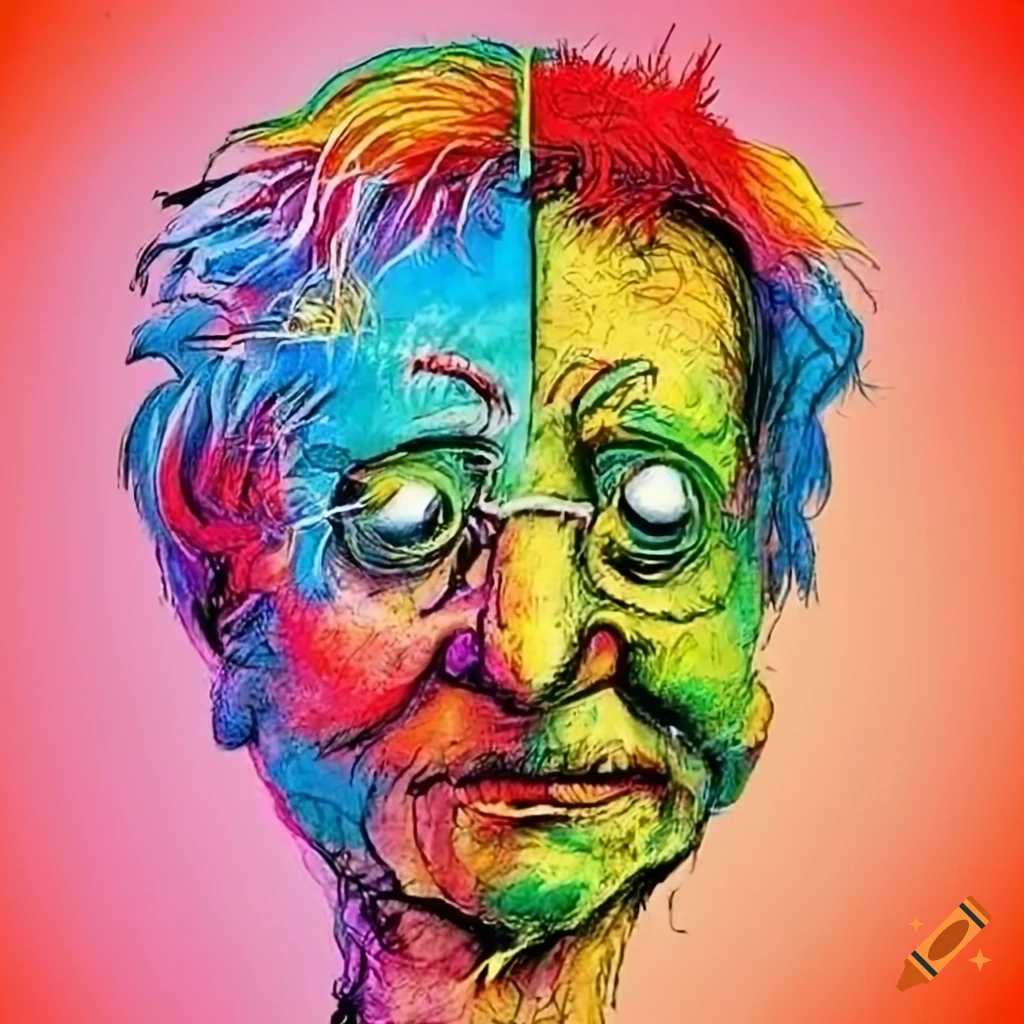 Funny brain scan book illustration on Craiyon