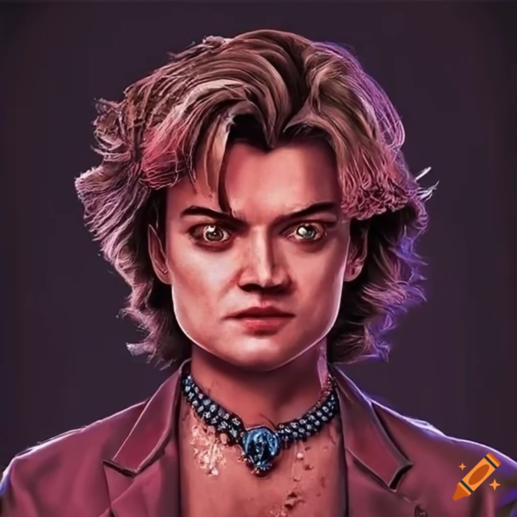 Artistic representation of a wedding with Steve Harrington and the Demogorgon on Craiyon