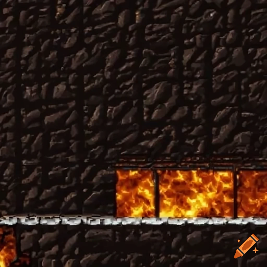 2d tiles of molten rock from super metroid
