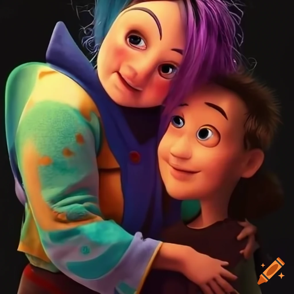 Parents in Pixar-style animation on Craiyon