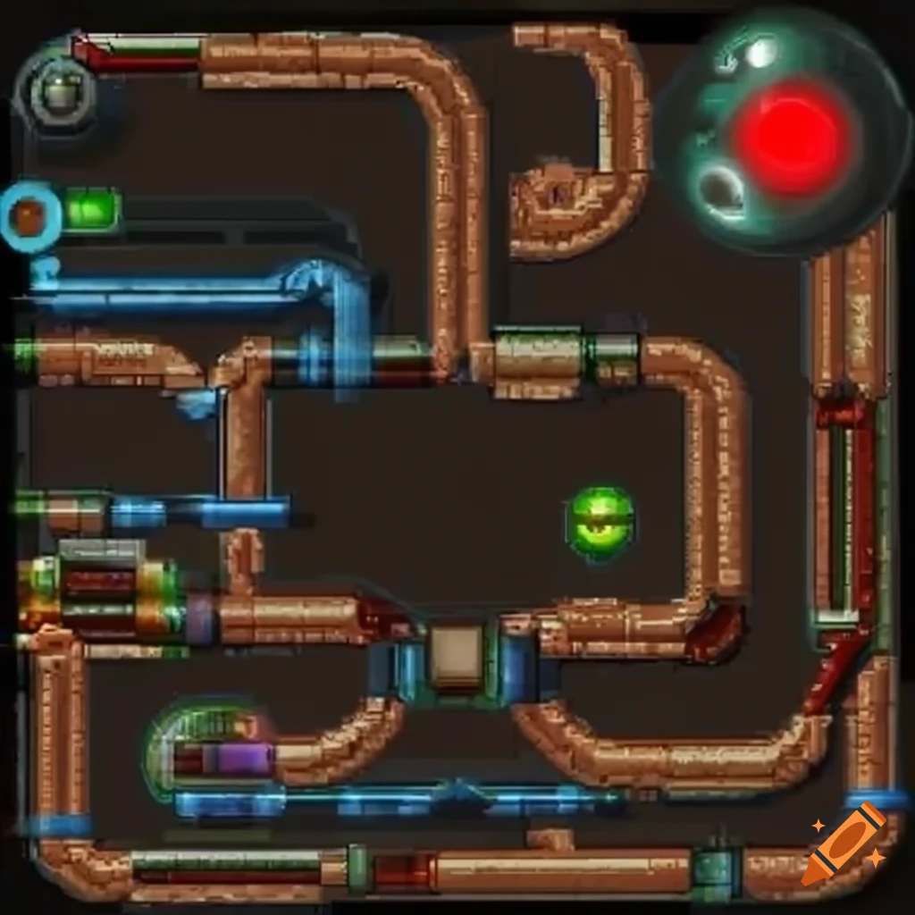 2d game map layout with bubbles