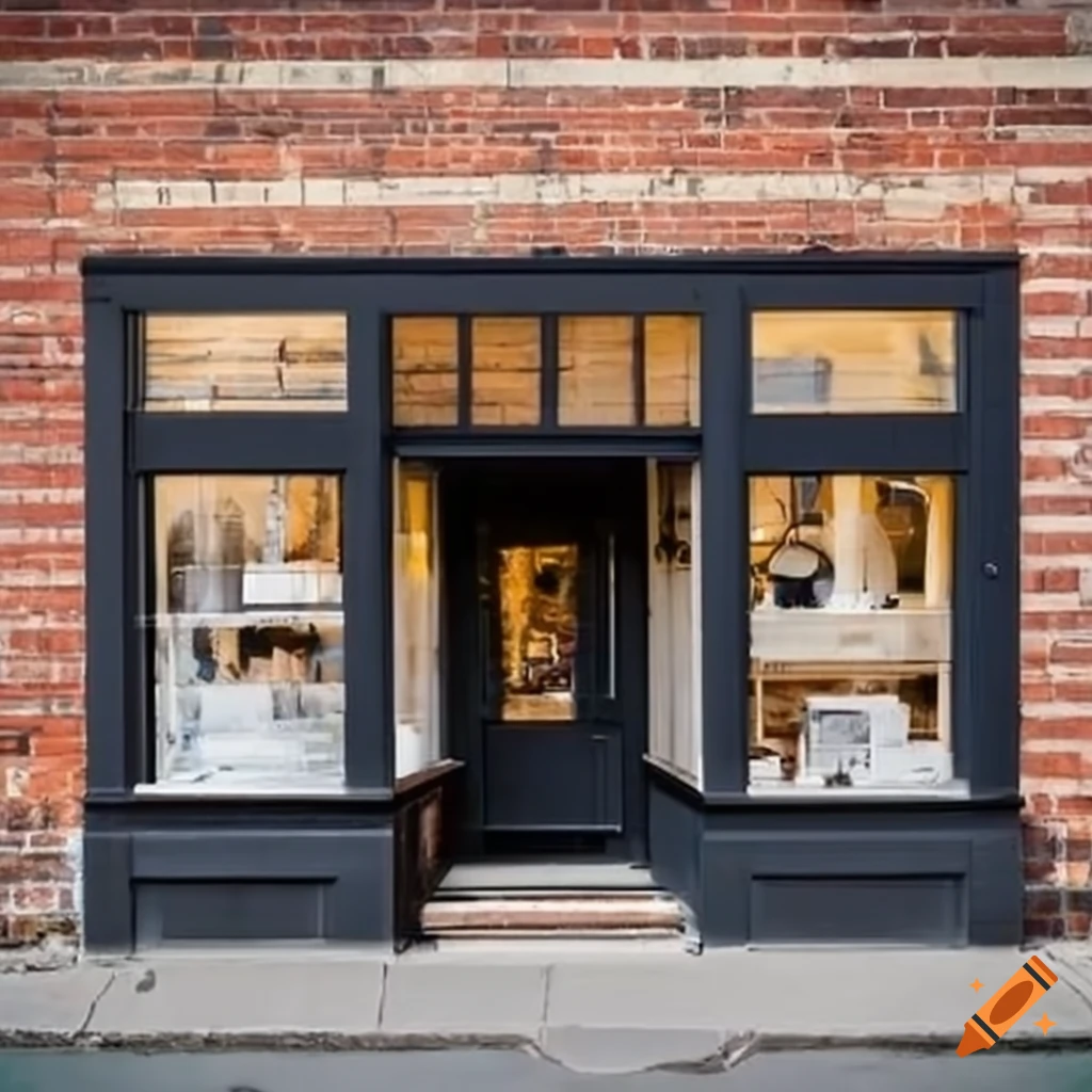Small boutique storefront with black trim