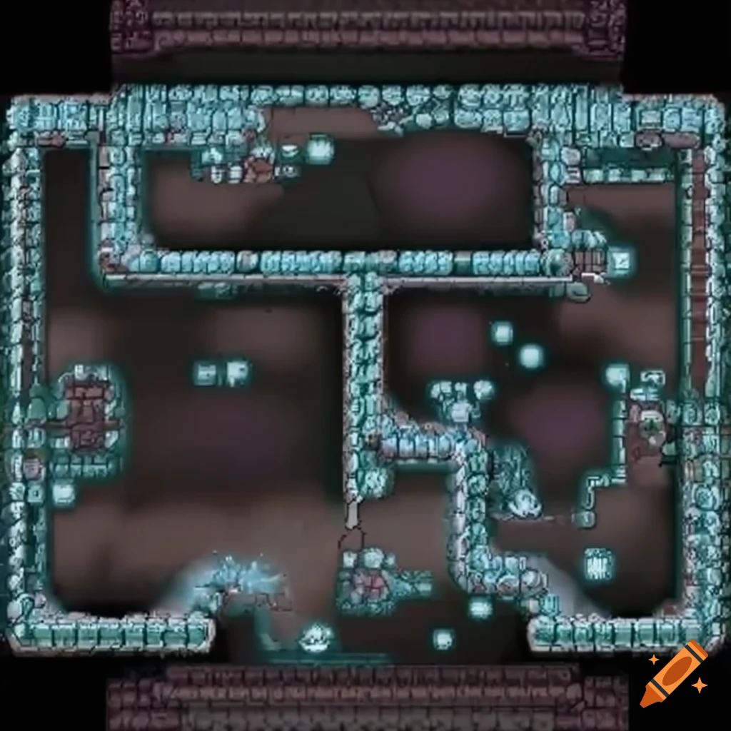 2d game layout map with bubbles on Craiyon