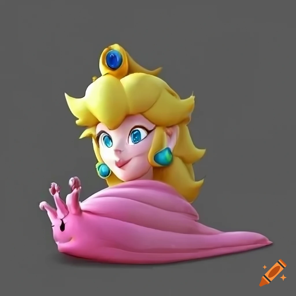 Artwork of princess peach as a slug