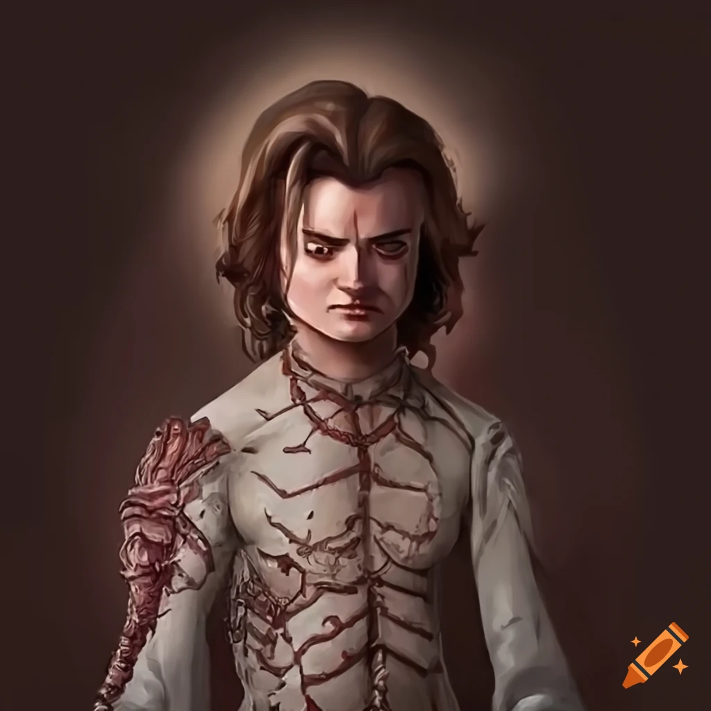 Steve harrington and the demogorgon in renaissance attire on Craiyon
