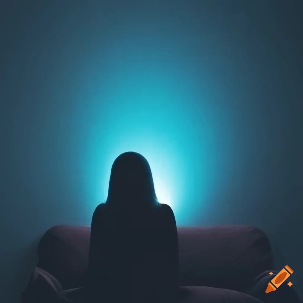 Album cover with blue tones and a lonely, melancholic atmosphere on Craiyon