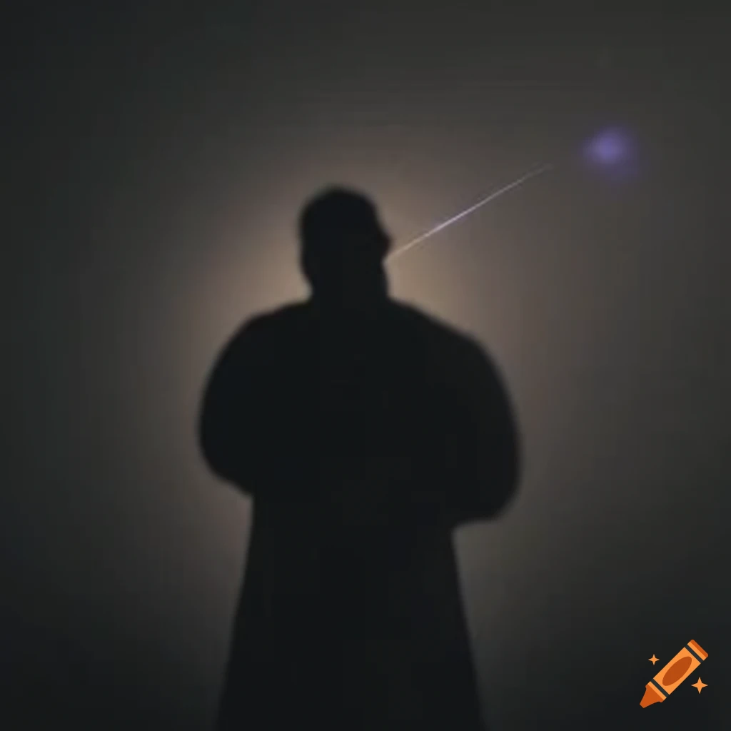 Silhouette of a powerful man on Craiyon