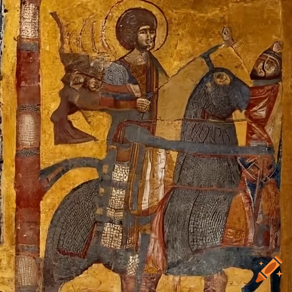 Byzantine cataphracts depicted in studenica fresco