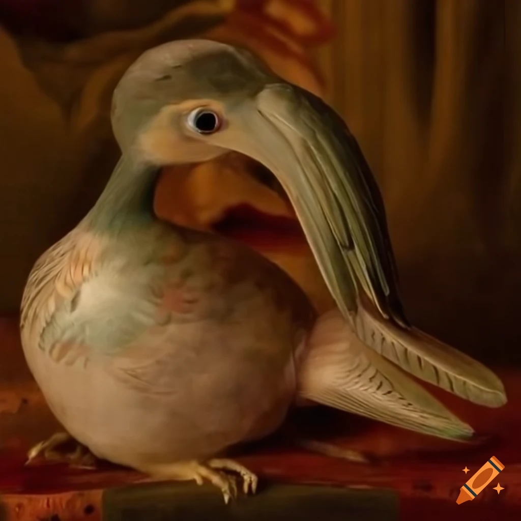 Surreal artwork featuring an opium bird on Craiyon