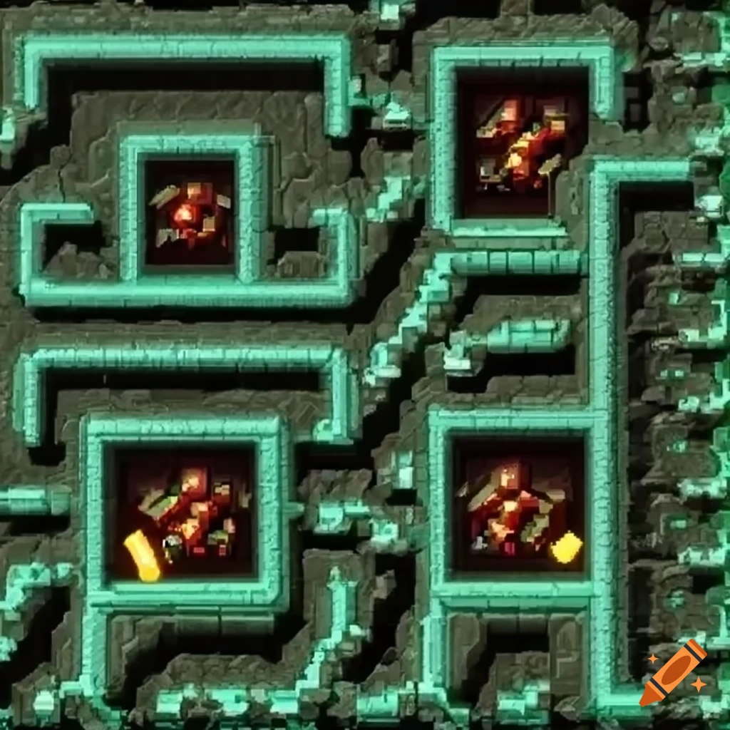 Pixel art of a demonic alien in super metroid