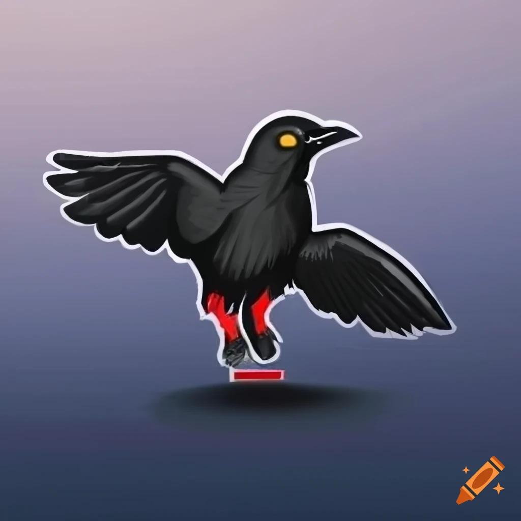 Crow logo for a gaming channel on Craiyon