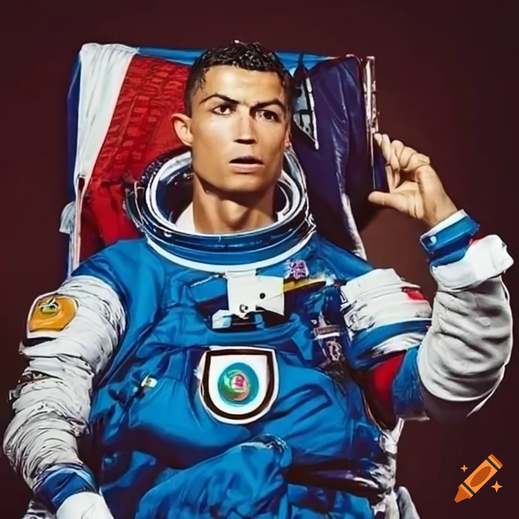 Cristiano Ronaldo as an astronaut on Craiyon