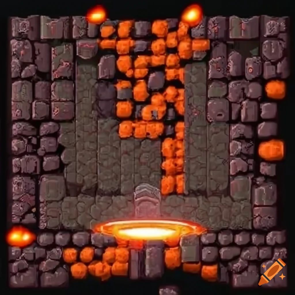 Image of molten bubble tiles in a 2D platform game on Craiyon