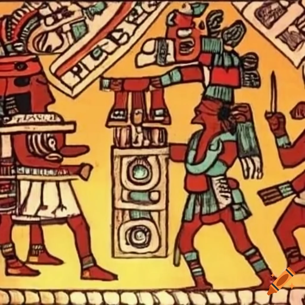 Depiction of the aztecs