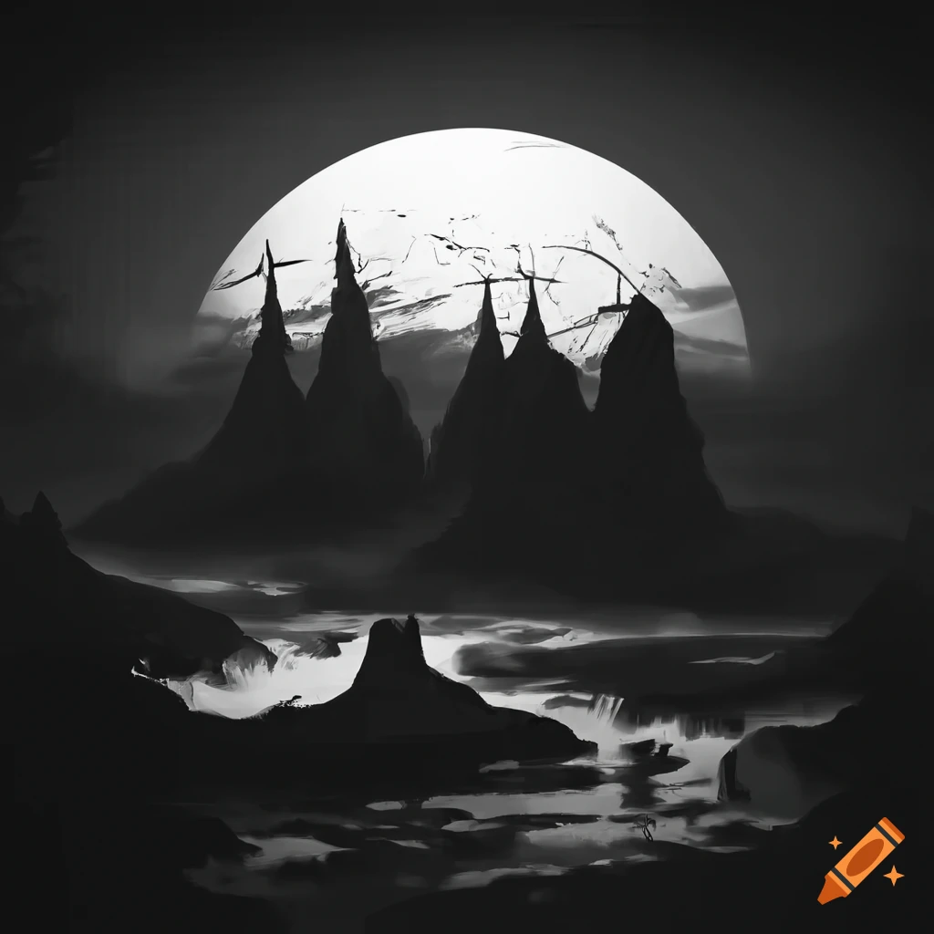 Digital landscape artwork on Craiyon