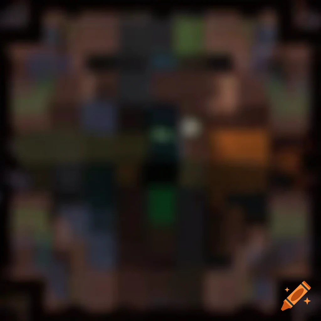 Blocky tapestry artwork on Craiyon