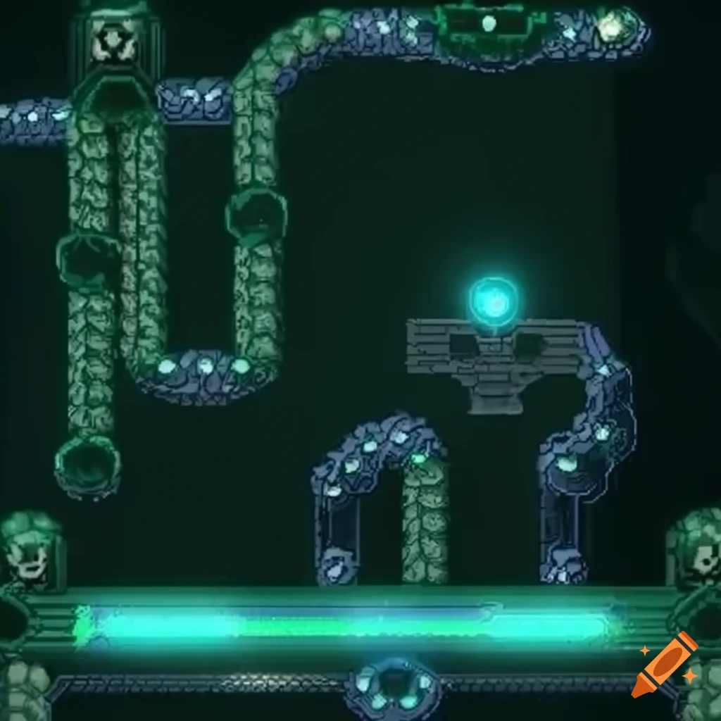 2d game layout map with bubbles on Craiyon