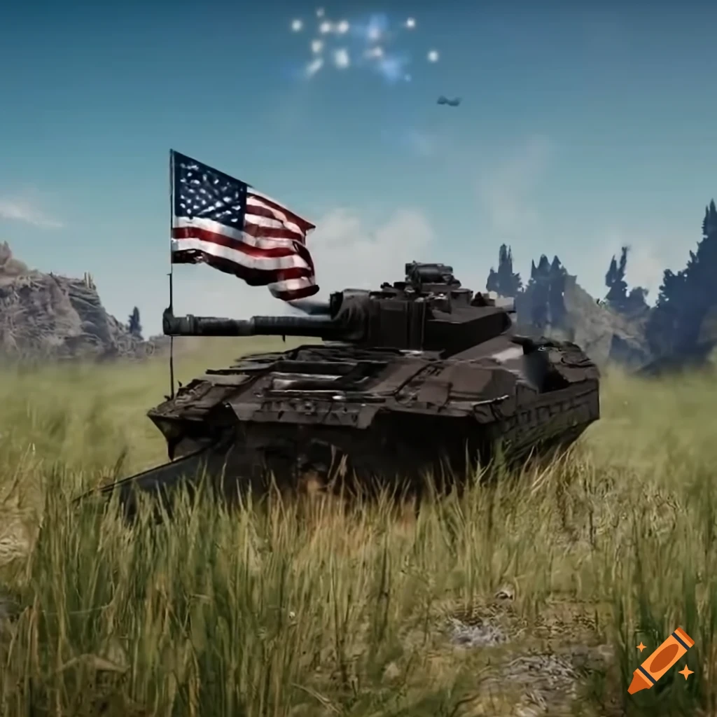 Strv 74 tank in war thunder game on Craiyon