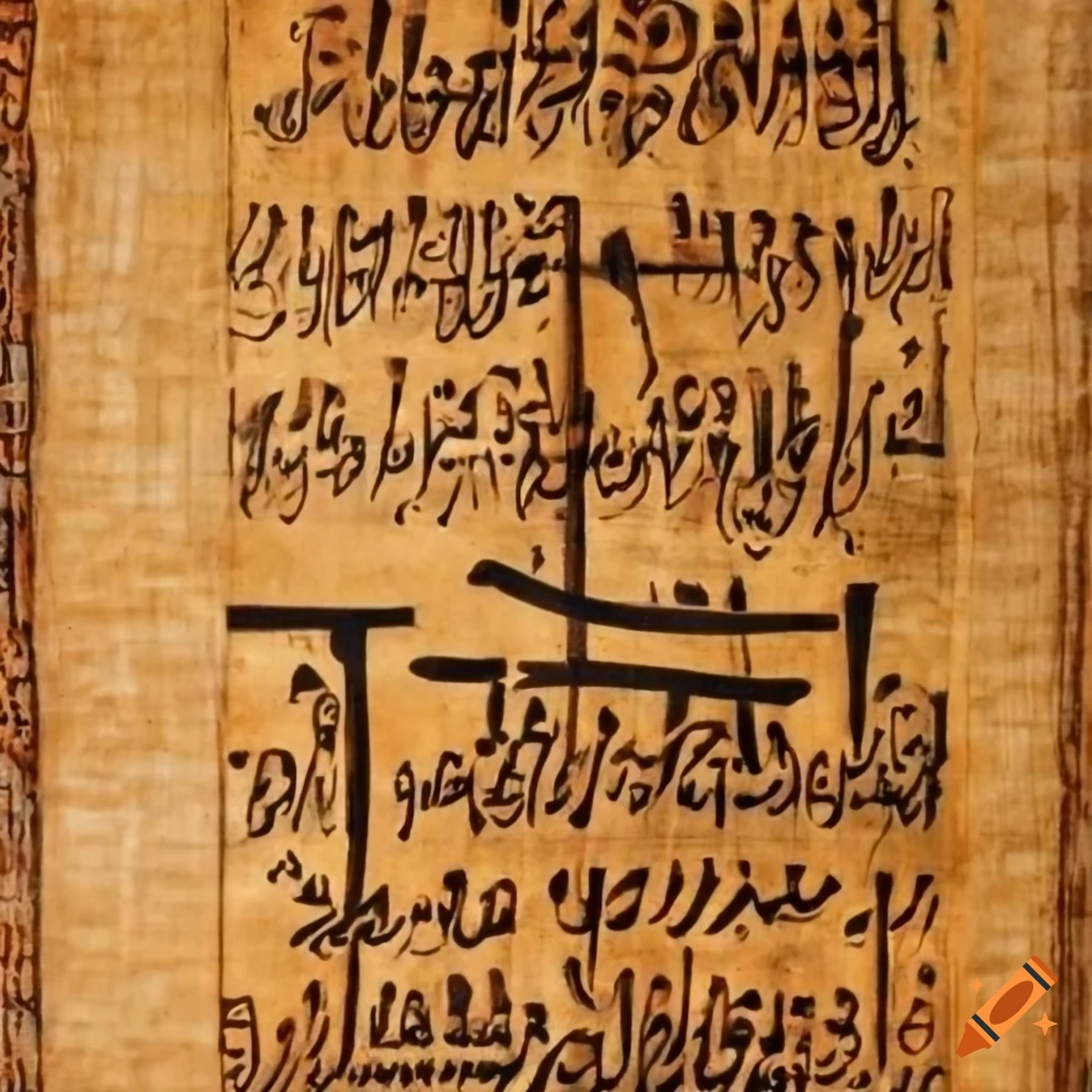 Detailed coptic text on papyrus