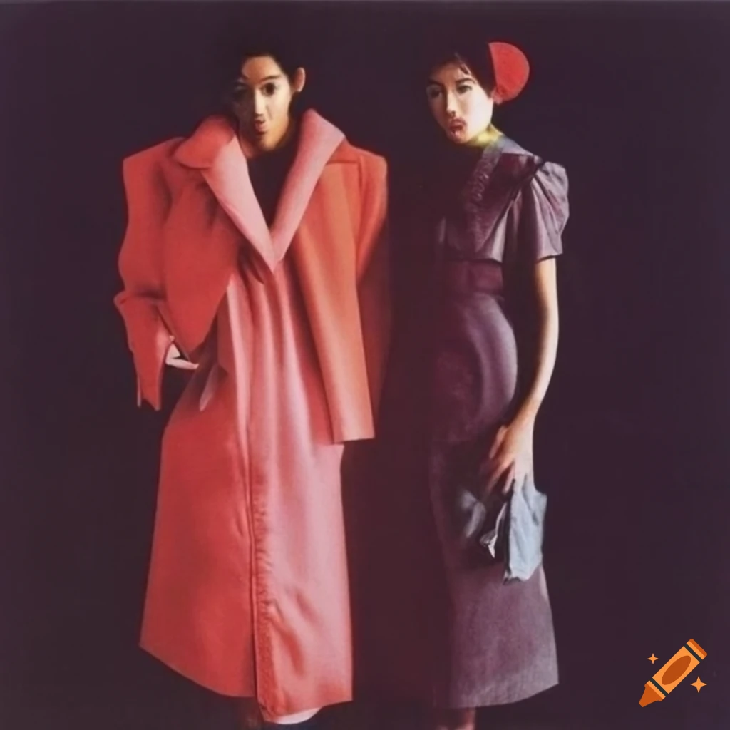 Colorful japanese 80s fashion advertisement