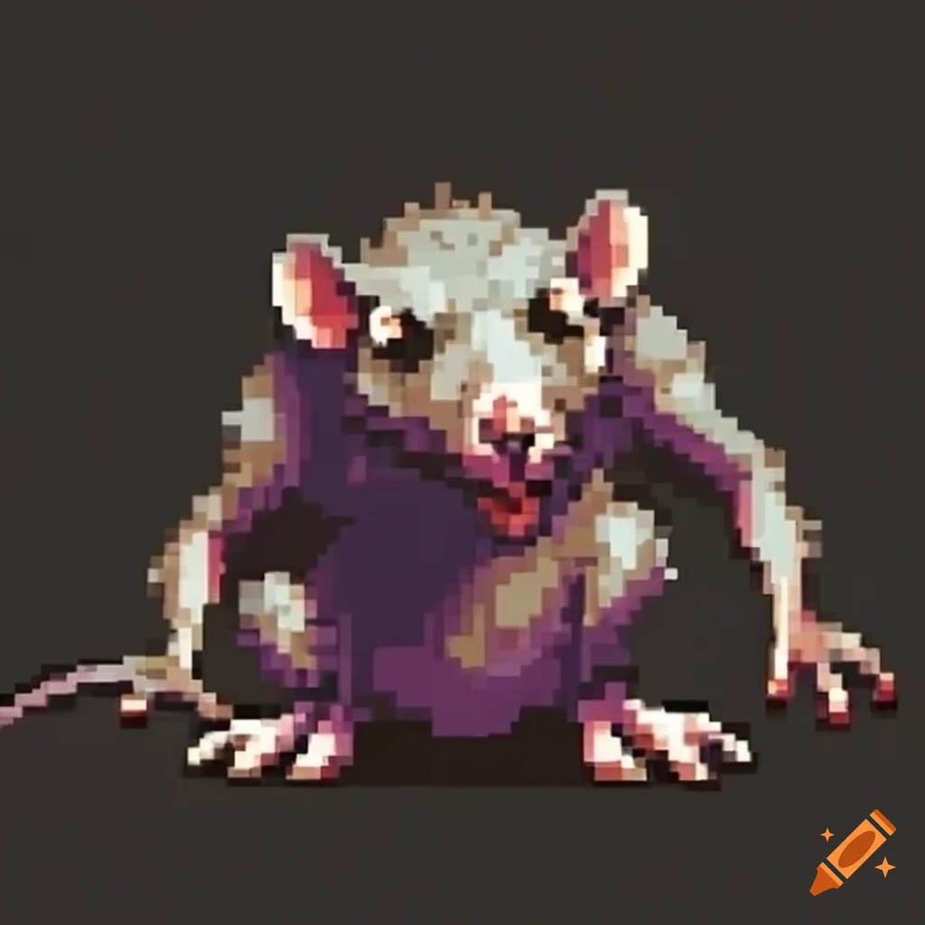 16 bit enemy rat from rpg game on Craiyon