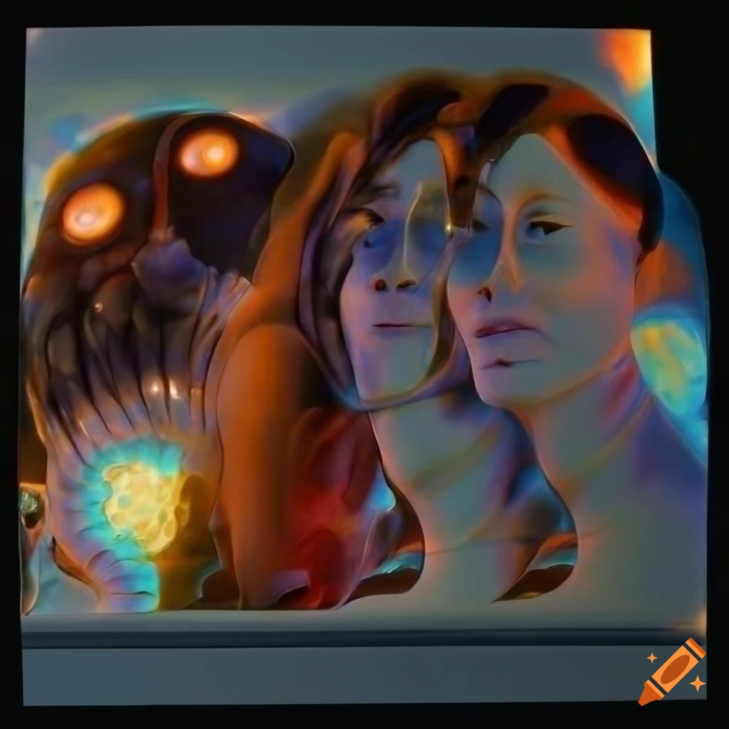 Backlit 3d illustration of superorganism