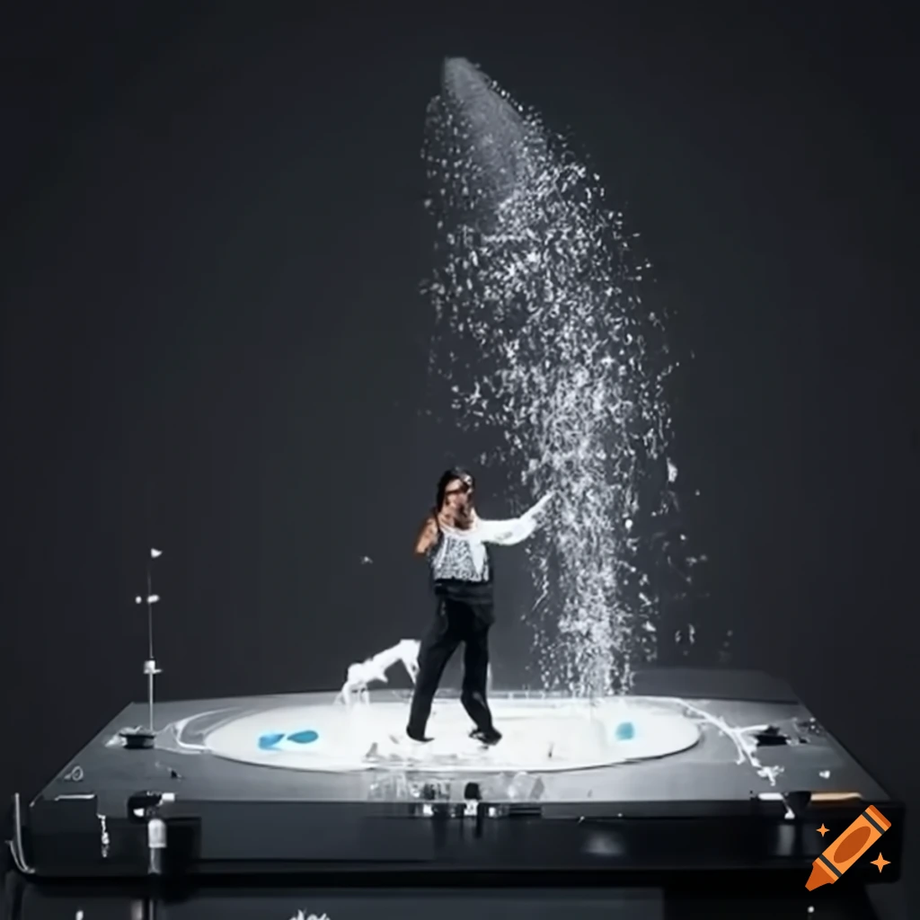 Salt Bae DJ sprinkling salt like musical notes on the record tables on ...