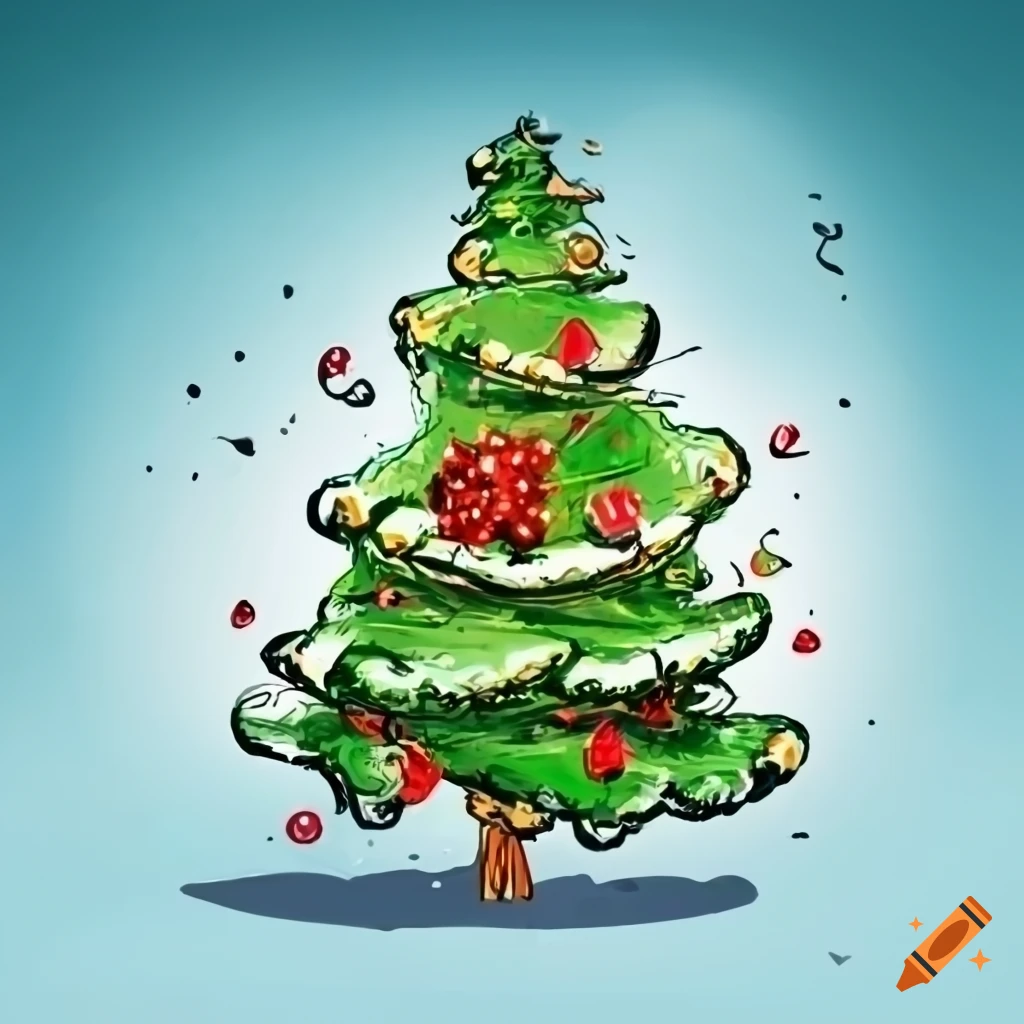 Creative christmas tree made of vehicles on Craiyon