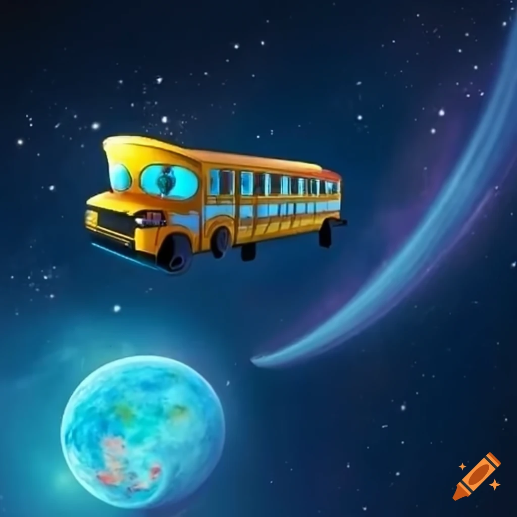 Bus number 46 in space on Craiyon