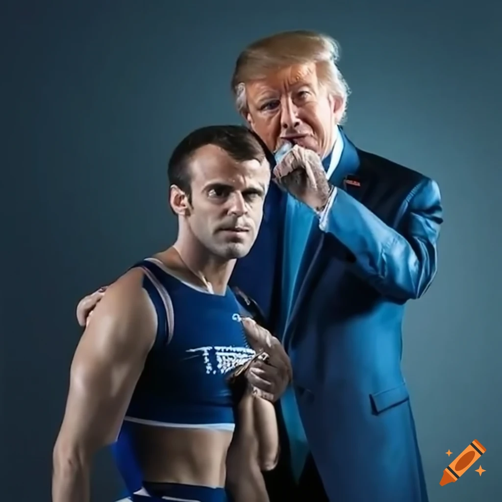 Political satire image of bolsonaro and trump hugging on Craiyon