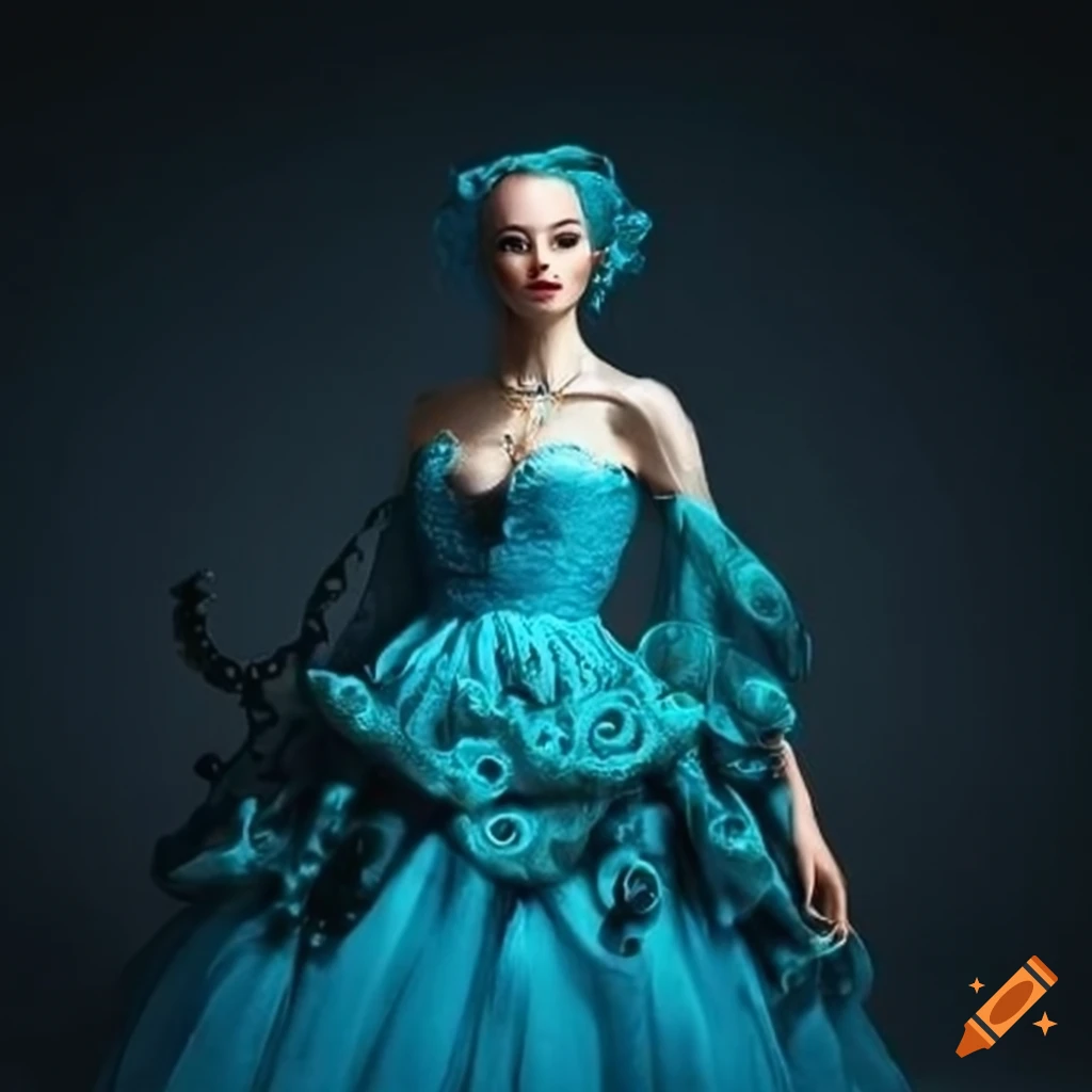 Octopus inspired dress on Craiyon