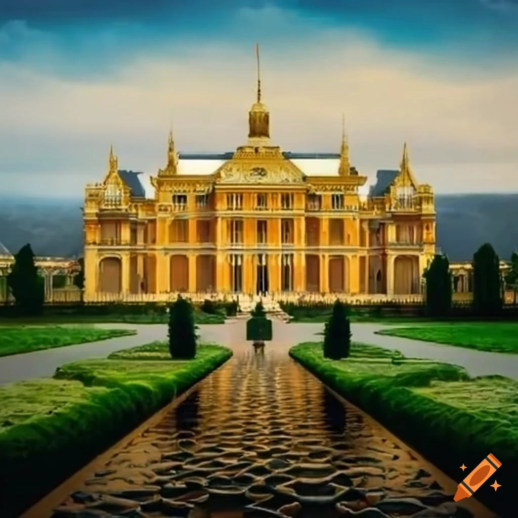 Image of a gigantic golden palace on Craiyon