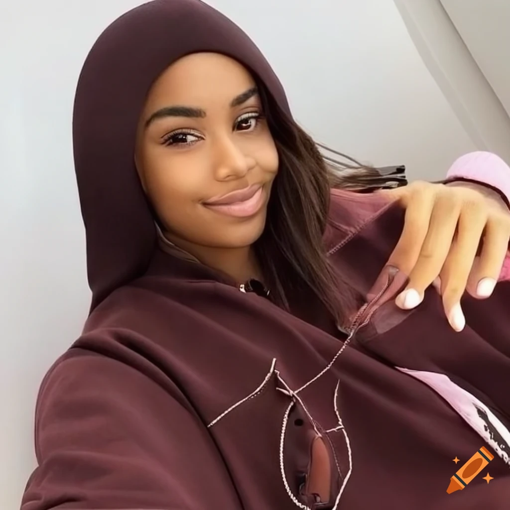 Stylish couple in fashionable hijab selfie on Craiyon