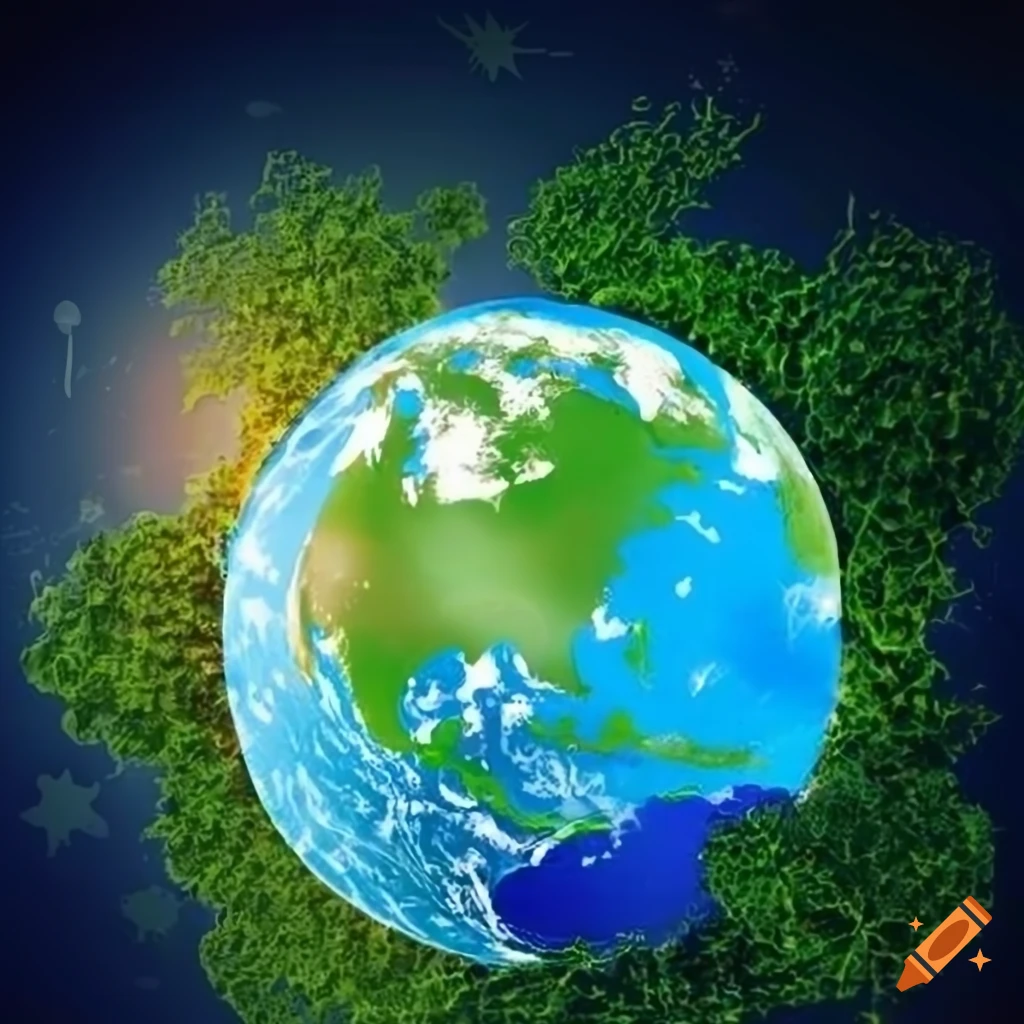 Symbolic illustration of earth conservation