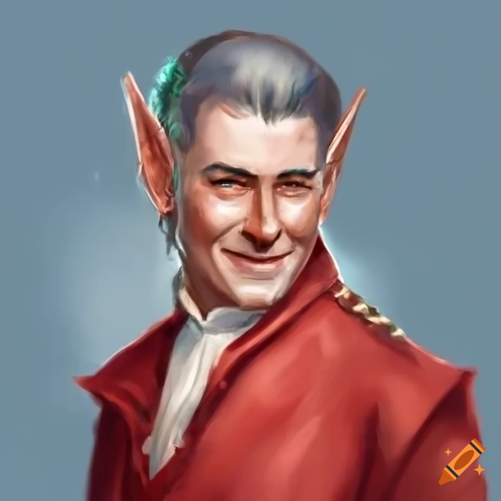 The fonz as a young d&d elf smoking and striking a pose on Craiyon