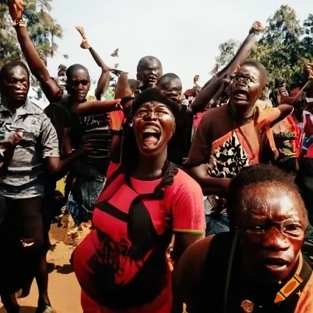 Image of political protests in zimbabwe on Craiyon