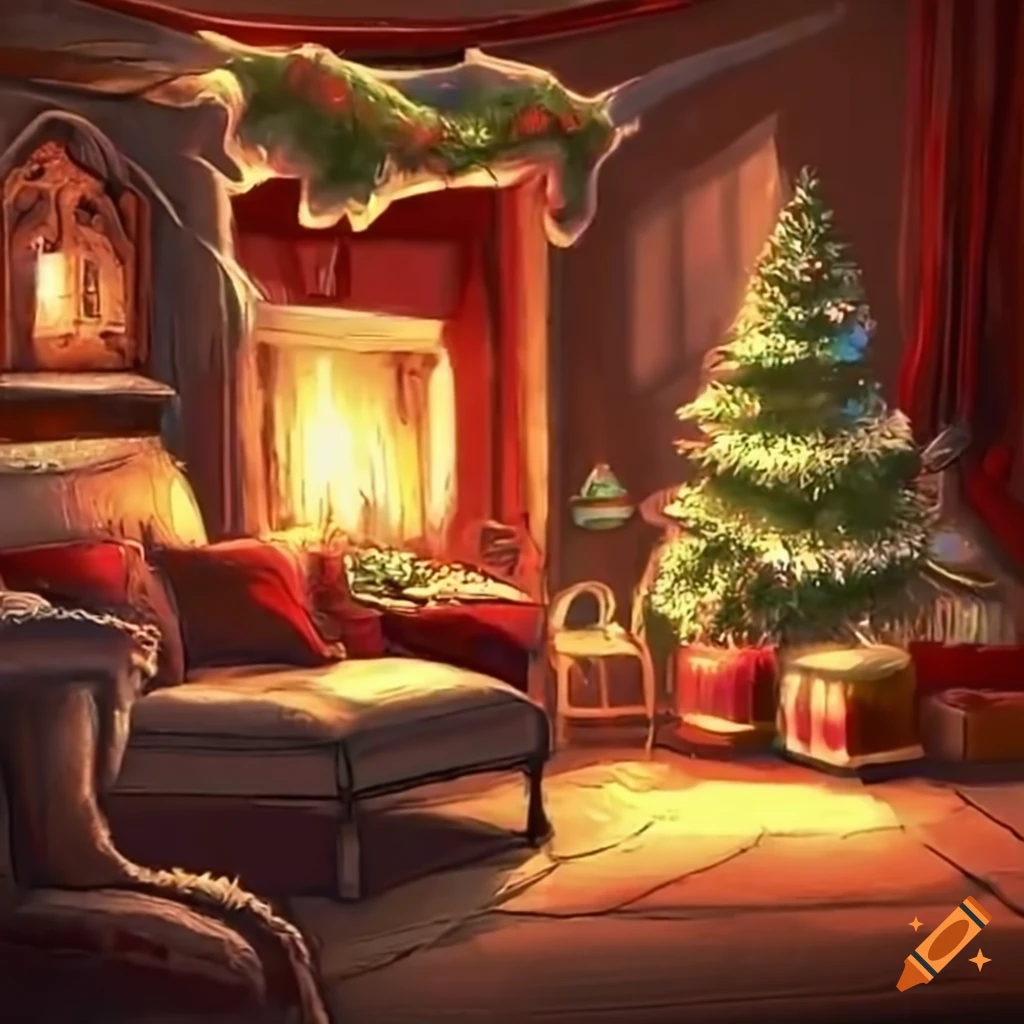 Cozy christmas living room