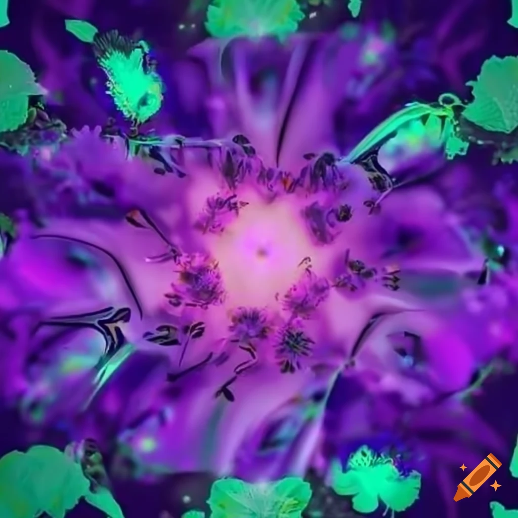 Colorful flowers circling the earth globe on Craiyon