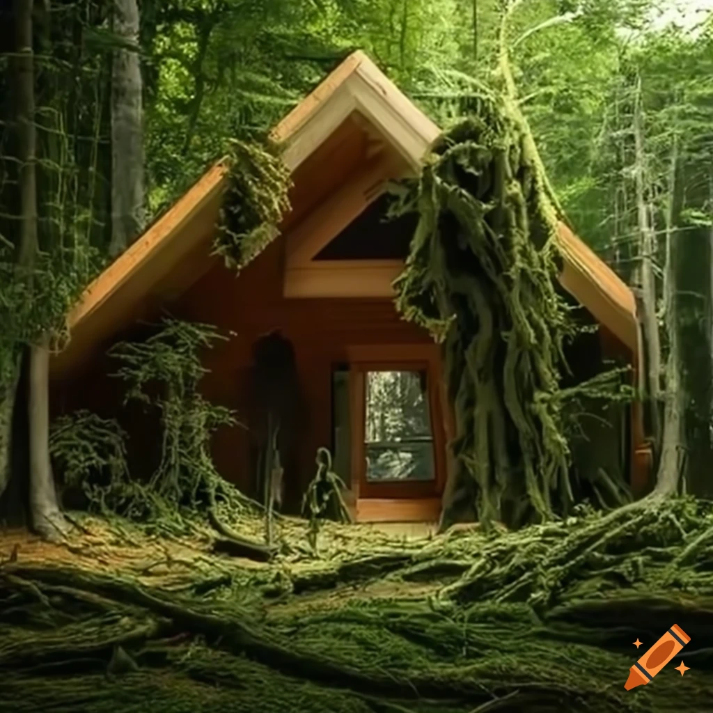 Twisted trees making a unique house structure on Craiyon