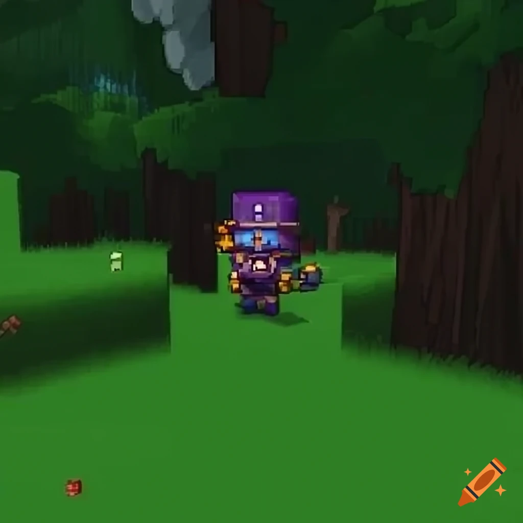 Pixelmon gameplay screenshot on Craiyon