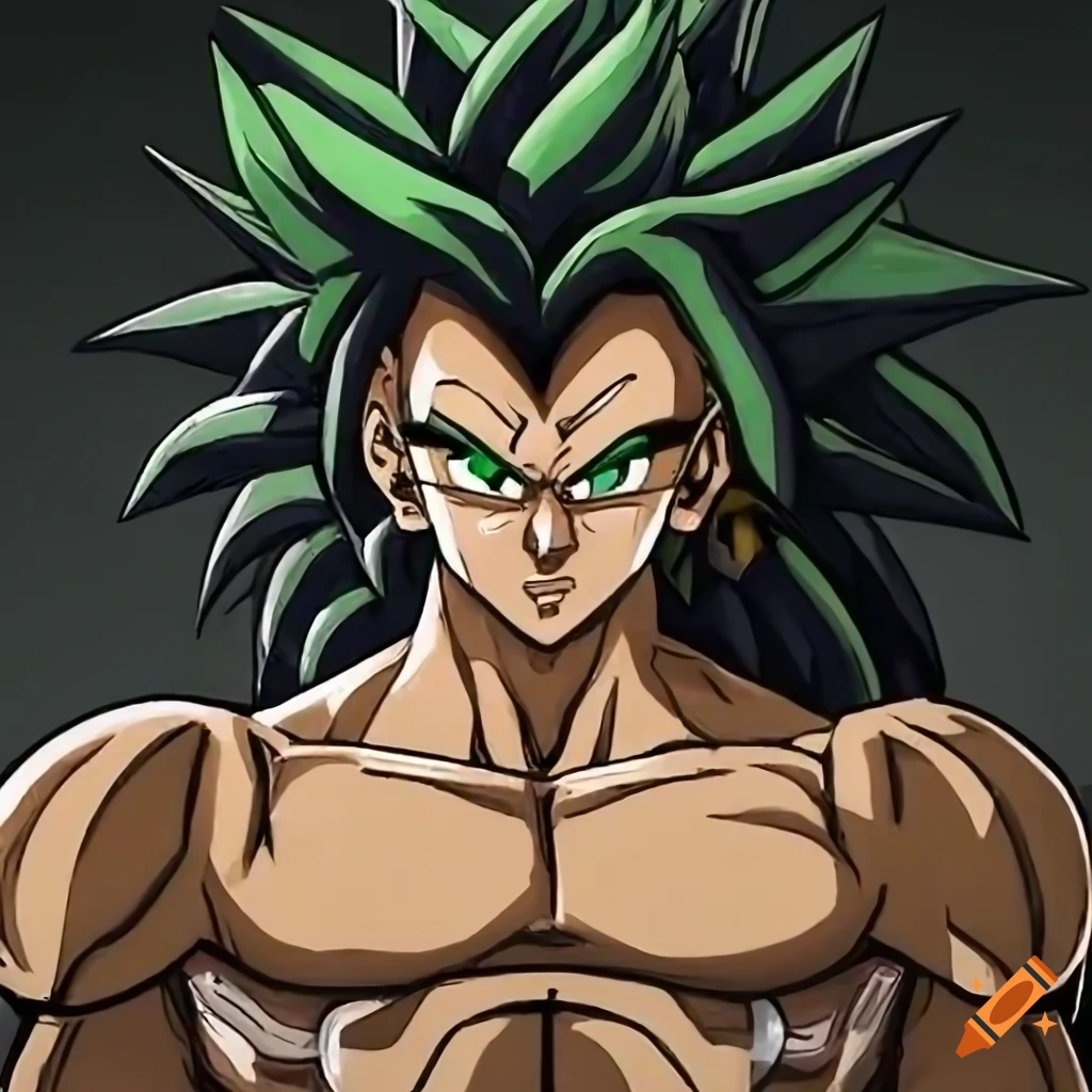 Broly depicted as a zombie on Craiyon