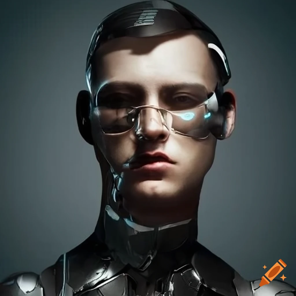 Japanese male cyborg offering massages on Craiyon