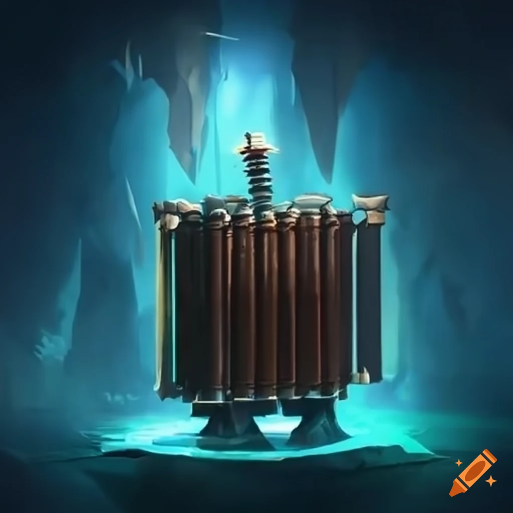 League of legends scenery with electrical power transformer