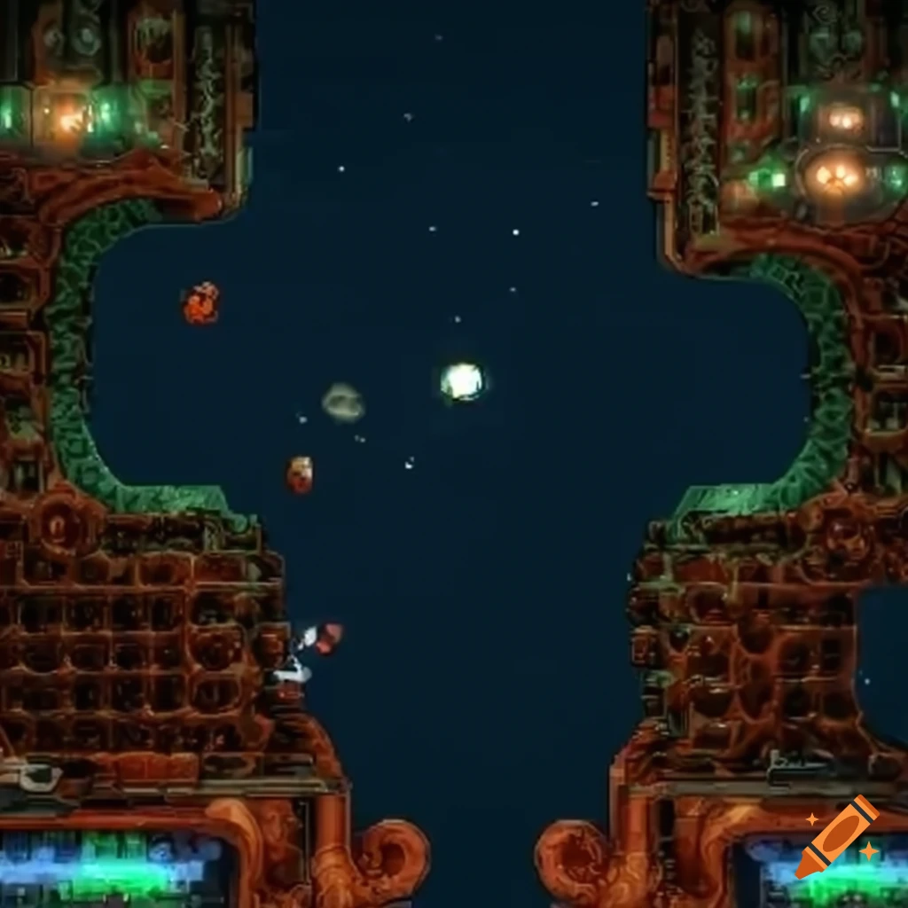 Bubble tiles in a 2d platform game