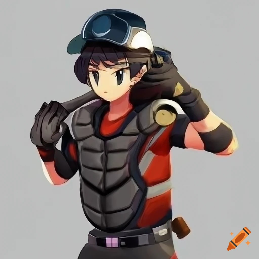 Digital art of a pokemon male trainer in baseball gear on Craiyon